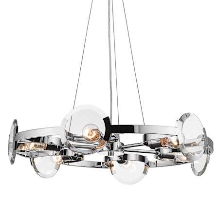 Golden Lighting 2635-6SF BLK-AB Amari 6 Light 27" Wide Semi-Flush ...