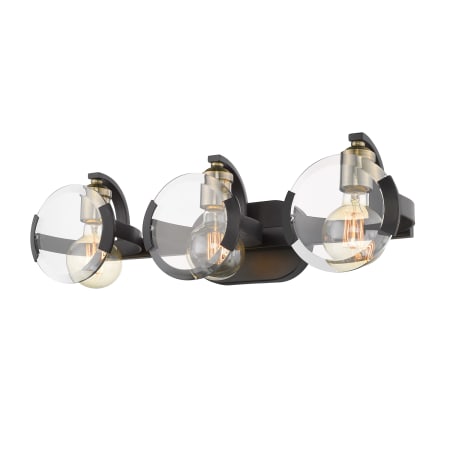 Golden Lighting 2635-BA3 BLK-AB Amari 3 Light 22-1/2" Wide Bathroom ...