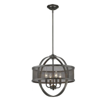 Golden Lighting 3167-4P EB-EB Colson 4 Light 17-1/2" Wide Chandelier ...