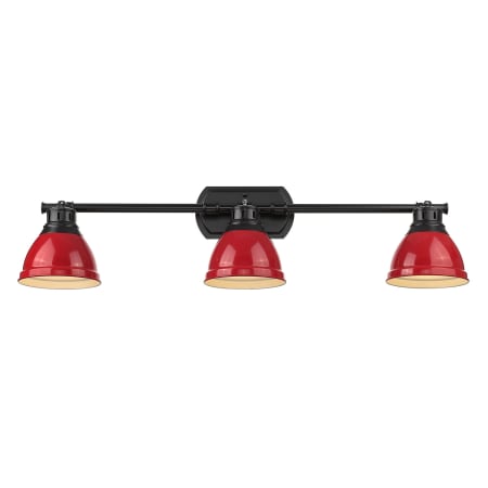 Golden Lighting 3602-VL3 BLK-BK Duncan 3 Light 35" Wide Bathroom Vanity ...
