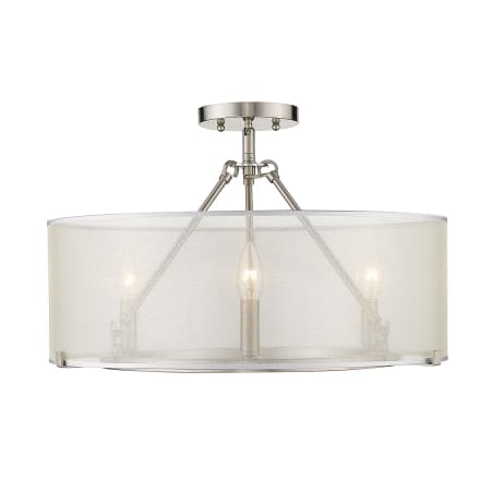 Golden Lighting 5019-3SF-XL BLK Alyssa 3 Light 20" Wide Semi-Flush ...