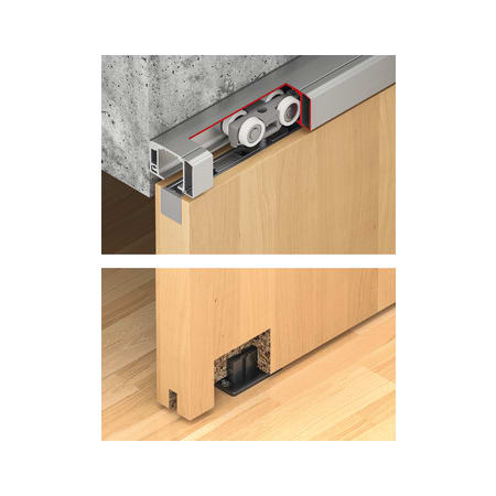 Hafele 941.25.046 Sliding Door Hardware Set Without Running Track ...