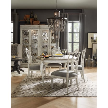 Hooker Furniture 1610-75203-WH Arabella 48" to 68" Round Romantic ...