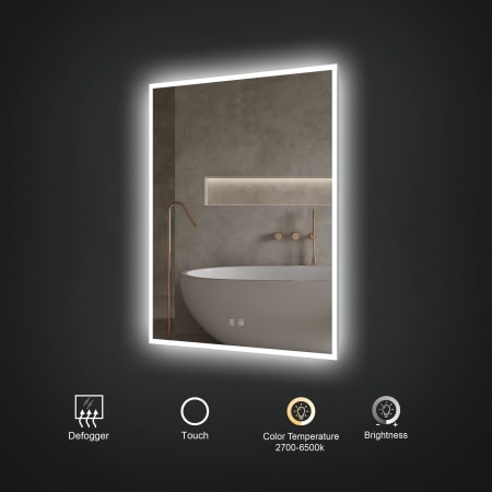 ICO Bath IC1124 Camden 24" W x 36" H Modern Rectangular Aluminum ...