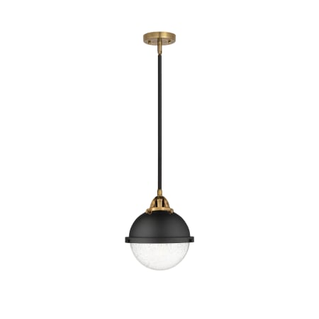 Innovations Lighting 288-1S-BAB-HFS-82-BK Hampden 9" Wide Mini Pendant ...