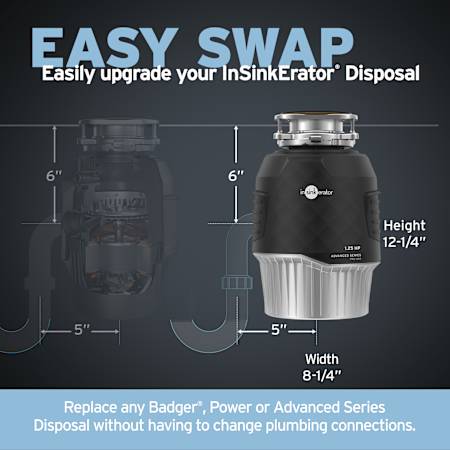 InSinkErator PRO1250WCDK Pro 1250 Garbage Disposal, 1.25 HP - Cord ...