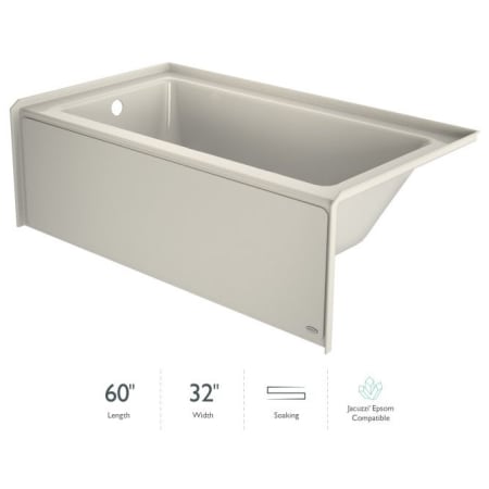 Jacuzzi PY80969 Signature 60" Three Wall Alcove Acrylic Soaking Tub ...