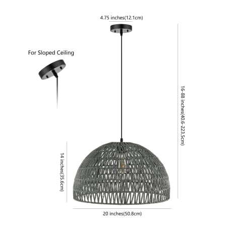 JONATHAN Y Lighting JYL6504C Campana 20" Wide LED Wood Pendant ...