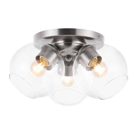 JONATHAN Y Lighting JYL7568B Iris 3 Light 12" Wide LED Flush Mount ...