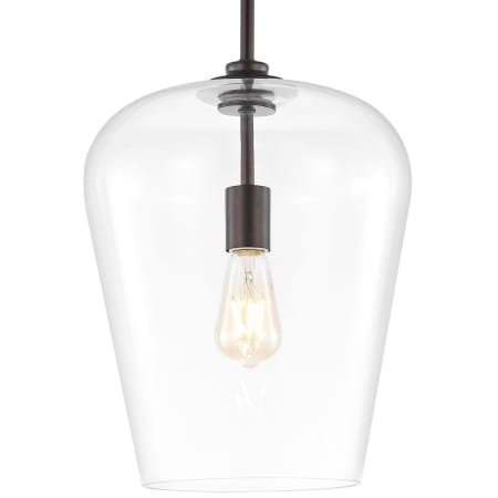 JONATHAN Y Lighting JYL7596A Hayes 12" Wide LED Pendant | Ferguson Home