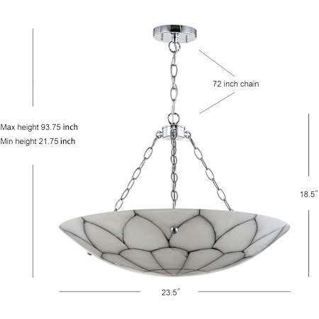 JONATHAN Y Lighting JYL9526A Bailey 3 Light 24" Wide LED Pendant ...