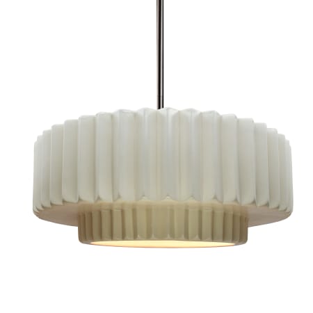 Justice Design Group CER-6553-MAT-NCKL-RIGID Radiance 15" Wide Pendant ...