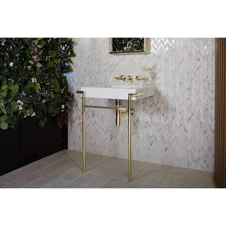 Kallista P74216-ADW-AD Pinna Paletta Console Table Legs with Towel Bar ...
