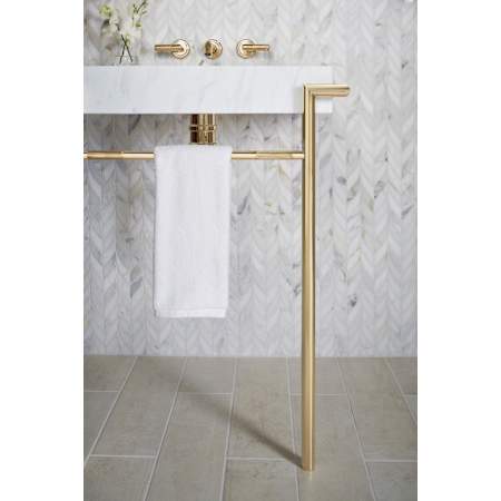 Kallista P74216-ADW-AD Pinna Paletta Console Table Legs with Towel Bar ...