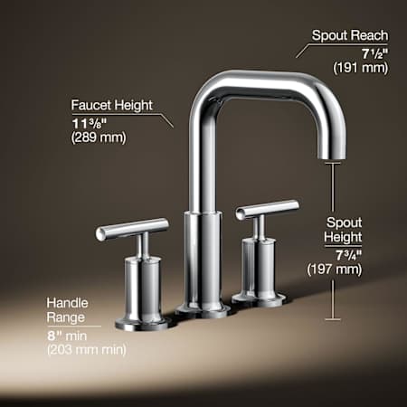 Kohler K-T14428-4-BV Purist Deck Mounted Roman Tub Filler | Ferguson Home