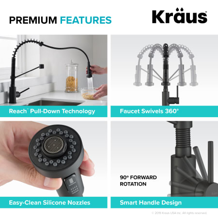 Kraus KPF-1610-DP03SFACB Bolden 1.8 GPM Single Hole Pull-Down Faucet ...