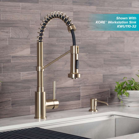 Kraus KPF-1610-DP03SFACB Bolden 1.8 GPM Single Hole Pull-Down Faucet ...