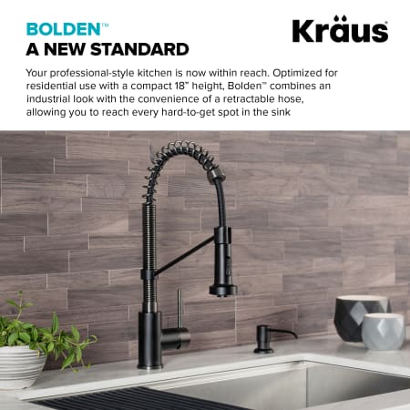 Kraus KPF-1610-DP03SFACB Bolden 1.8 GPM Single Hole Pull-Down Faucet ...
