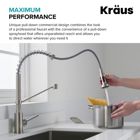 Kraus KPF-1610-DP03SFACB Bolden 1.8 GPM Single Hole Pull-Down Faucet ...