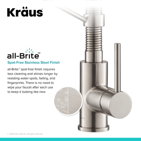 Kraus KPF-1610-DP03SFACB Bolden 1.8 GPM Single Hole Pull-Down Faucet ...