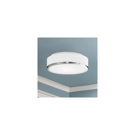 Kuzco Lighting FM6012-BK Charlie 12" Wide LED Flush Mount Drum Ceiling ...