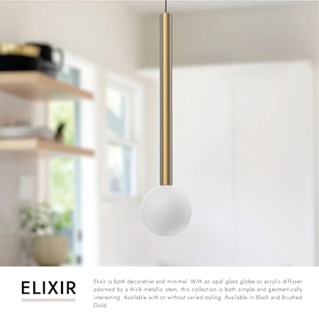 Kuzco Lighting PD15518-BK Elixir 18" Tall 3000K LED Mini Pendant | Ferguson Home