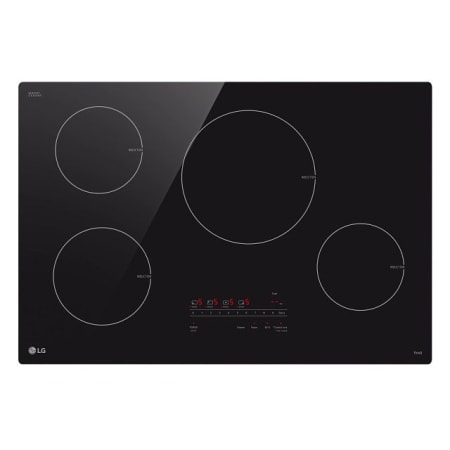 LG CBIH3013BE 30 Inch Wide 4 Burner Electric Cooktop with Top Mounted ...