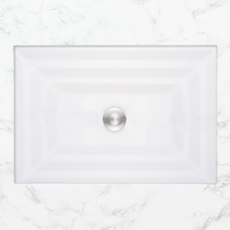 Linkasink AG14C-01 Solid White 23" Rectangular Glass Undermount ...