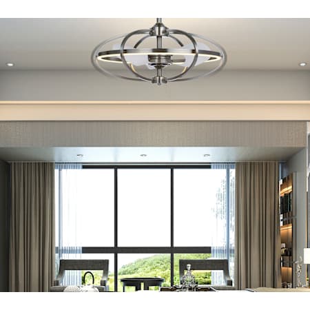 Maxim 60002SN Corona 28" 3 Blade LED Fandelight with Handheld Remote ...