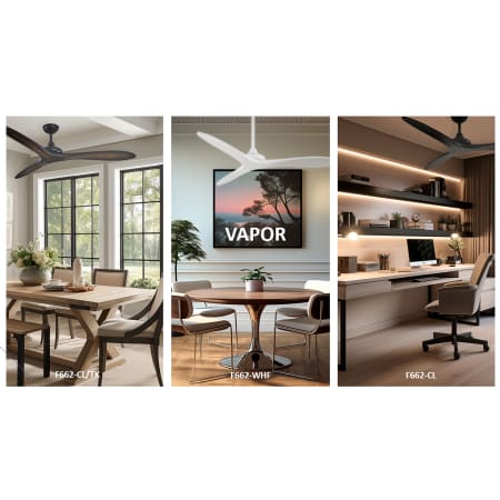 MinkaAire F662-CL Vapor 60" 3 Blade Indoor Ceiling Fan with Remote ...