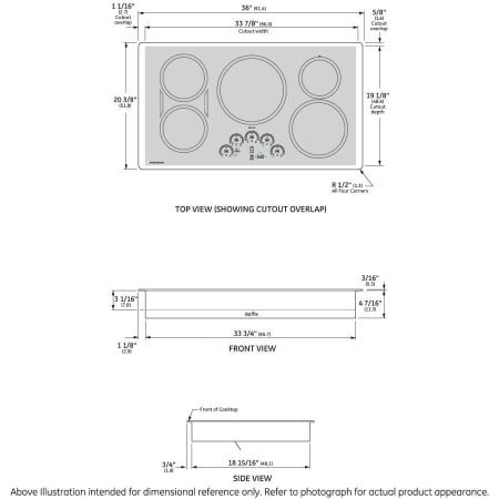 Monogram ZHU36RDJBB 36 Inch Wide 5 Burner Induction Cooktop with Glide ...