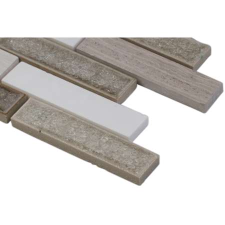 MSI SMOT-SGLSGG-CC8MM 1" x 4" Linear Mosaic Tile - Varied | Build.com