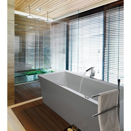 MTI Baths AST143-WH Kahlo 4 66" Freestanding Acrylic Air Bath Tub with ...