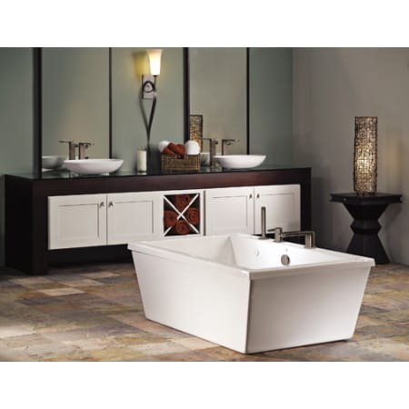 MTI Baths S143-WH Kahlo 4 66" Freestanding Acrylic Soaking Tub with ...