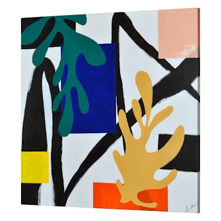 Ren Wil OL1631 Elizabeth 45" x 45" Frameless Abstract Painting on ...