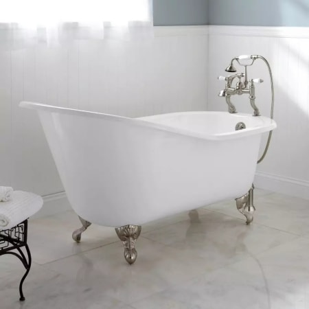 Signature Hardware 106479 Callaway 61" Cast Iron Soaking Clawfoot Tub ...