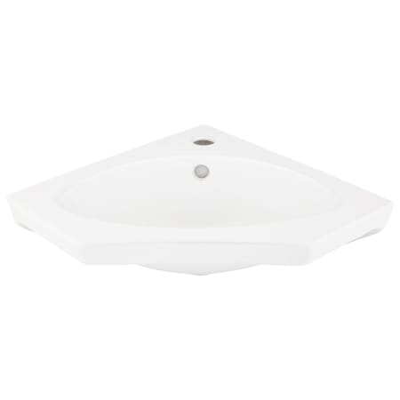 Signature Hardware 384541 Borden 22" Porcelain Wall Mounted Corner Sink ...