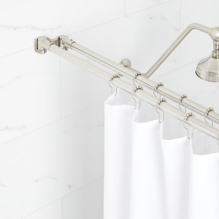 Signature Hardware 466773 60" Straight Brass Shower Rod | Ferguson Home