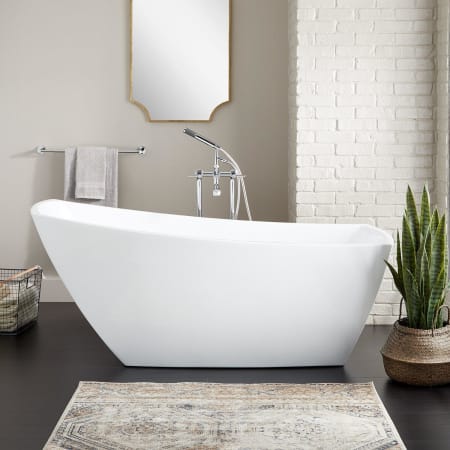 Signature Hardware 475043 Glendora 67" Acrylic Freestanding Tub with ...