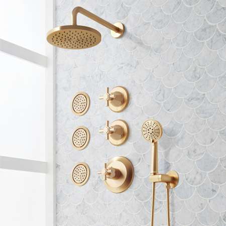 Signature Hardware SHK498603 Elita Thermostatic Shower System with ...