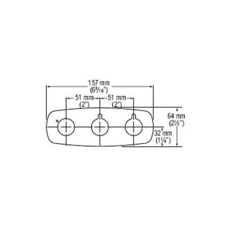 Sloan 3365470 4" Triple Hole Trim Plate for ETF-660 and ETF-770 ...