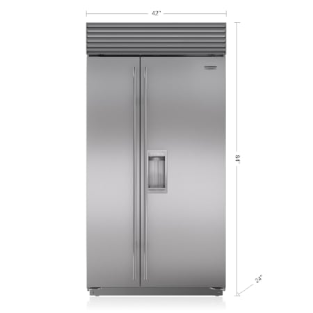 Sub-Zero BI-42SD/S/PH 42 Inch Wide 24 Cu. Ft. Side By Side Refrigerator ...