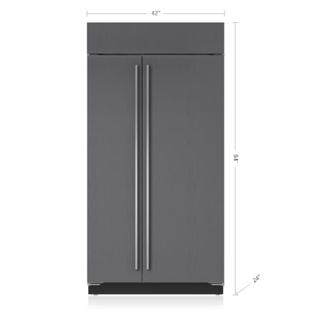Sub-Zero BI-42SID/O 42 Inch Wide 24 Cu. Ft. Side By Side Refrigerator ...