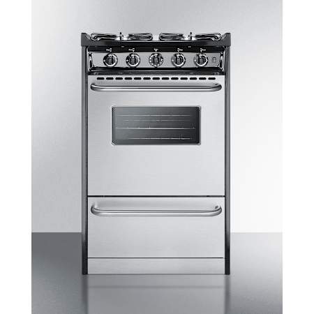 Summit TTM11027BRSW 20 Inch Wide 2.46 Cu. Ft. Slide In Gas Range ...