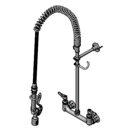 T and S Brass B-0133-BJ-SWV-T EasyInstall Pre-Rinse, 8" Wall Mount Base ...