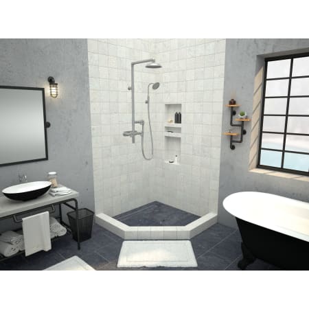 Tile Redi RT48Neo-PVC Redi Neo 48" x 48" Neo-Angle Shower Base with ...