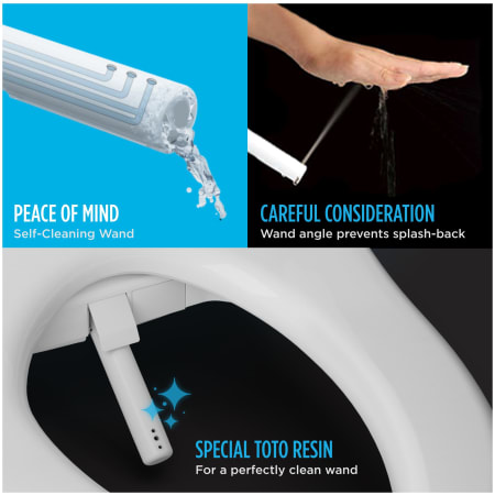 TOTO MW7863056CEFG#01 Drake 1.28 GPF Two Piece Elongated Chair Height Toilet with Left Hand ...