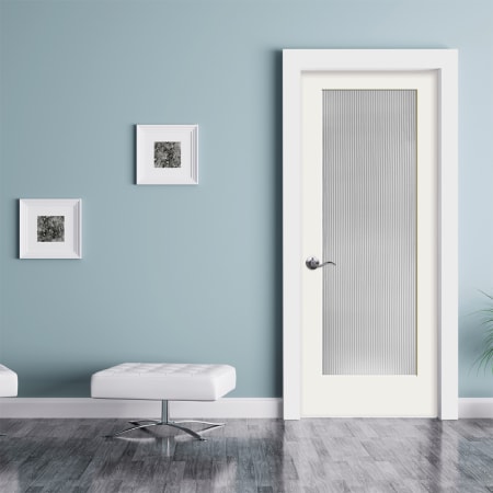 Trimlite 2668138pri1501NART 30" x 80" Reed Glass 1 Lite Primed French ...