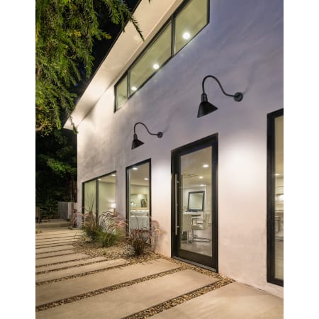 Troy RLM Lighting RA12MBK3LL30 Axel Single Light 25" Tall Outdoor Barn ...