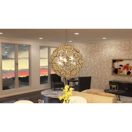 Varaluz 265P06HO Fascination 6 Light 24" Recycled Glass Globe ...